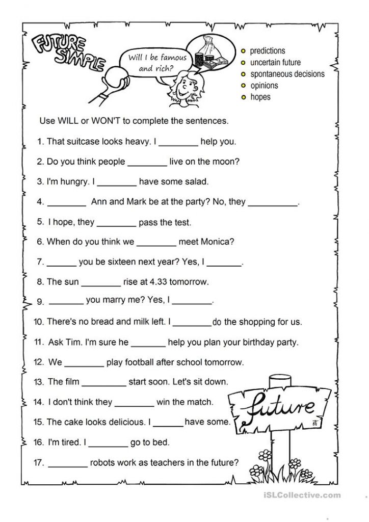 Simple Future Worksheets - Gustavo Rubino Ernesto