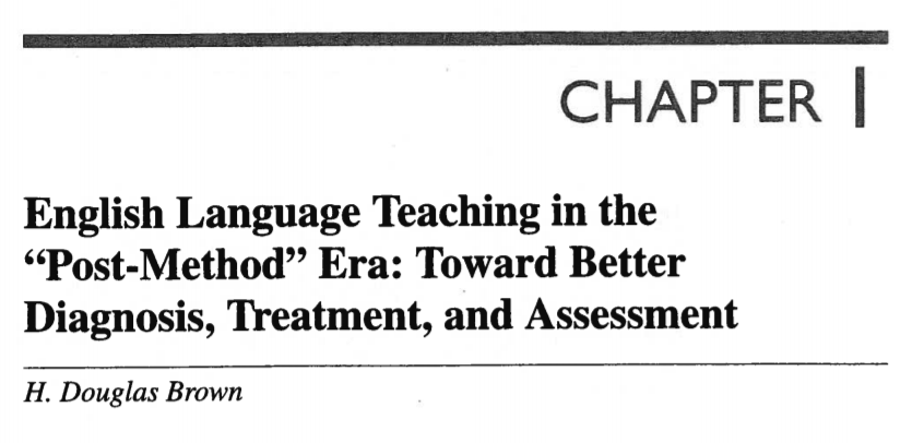 English Language Teaching In The Post Method Era Gustavo Rubino Ernesto